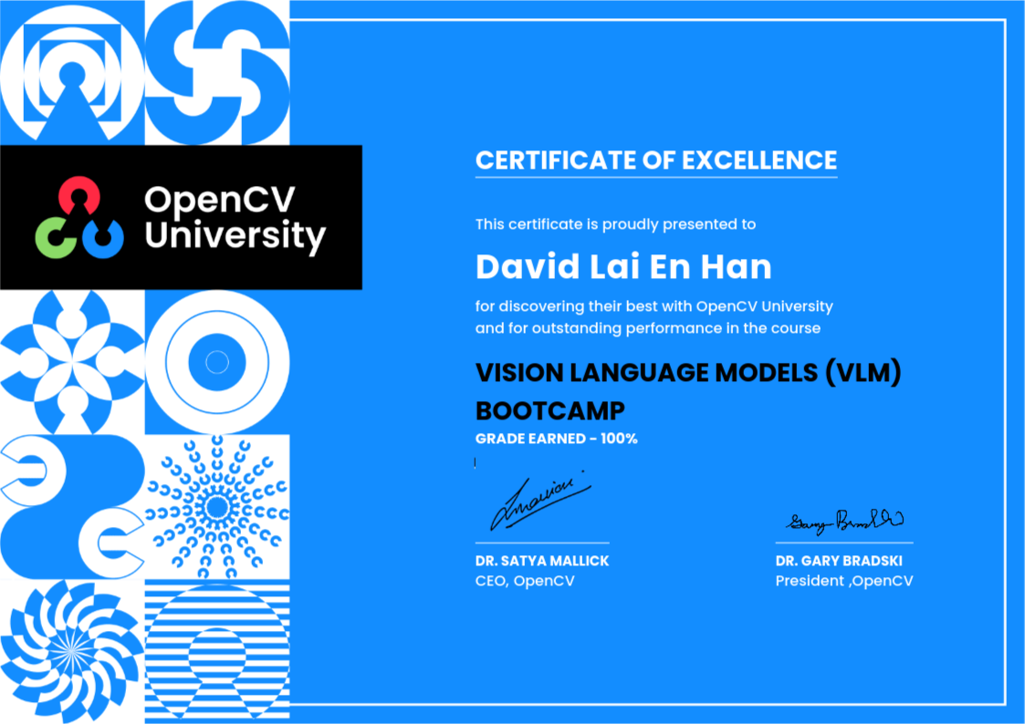 VLM Bootcamp Free VLM Bootcamp Certificate | OpenCV