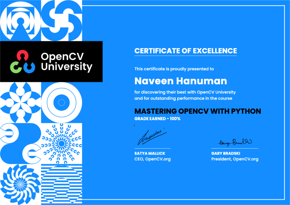 OpenCV MOCV Certificate | OpenCV