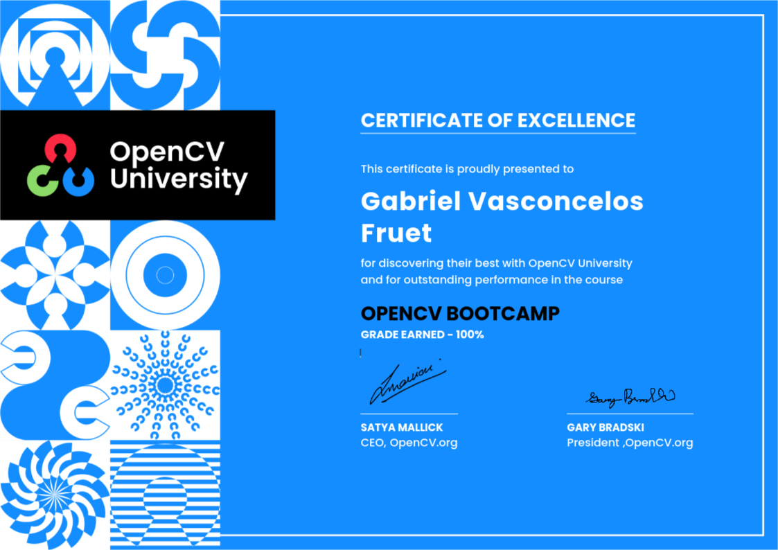 OpenCV Free OpenCV Bootcamp Certificate | OpenCV