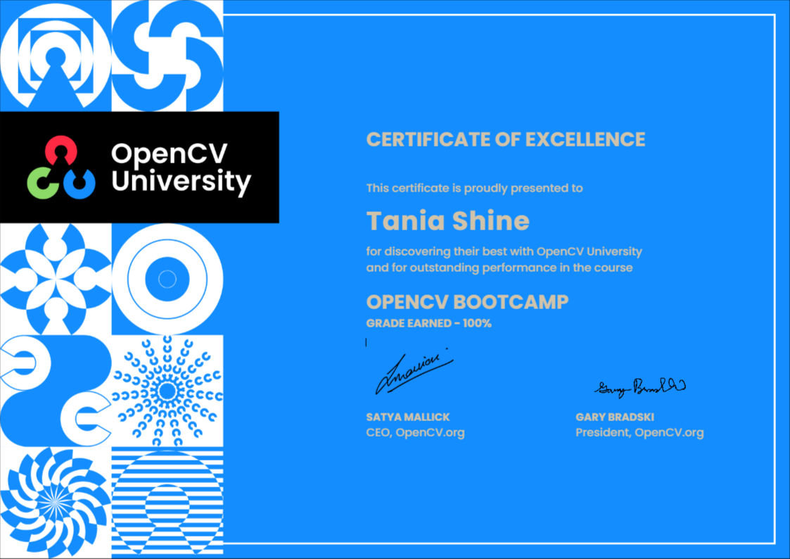 Opencv Free Opencv Bootcamp Certificate Opencv 2975