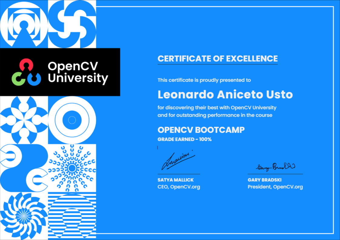 OpenCV Free OpenCV Bootcamp Certificate | OpenCV