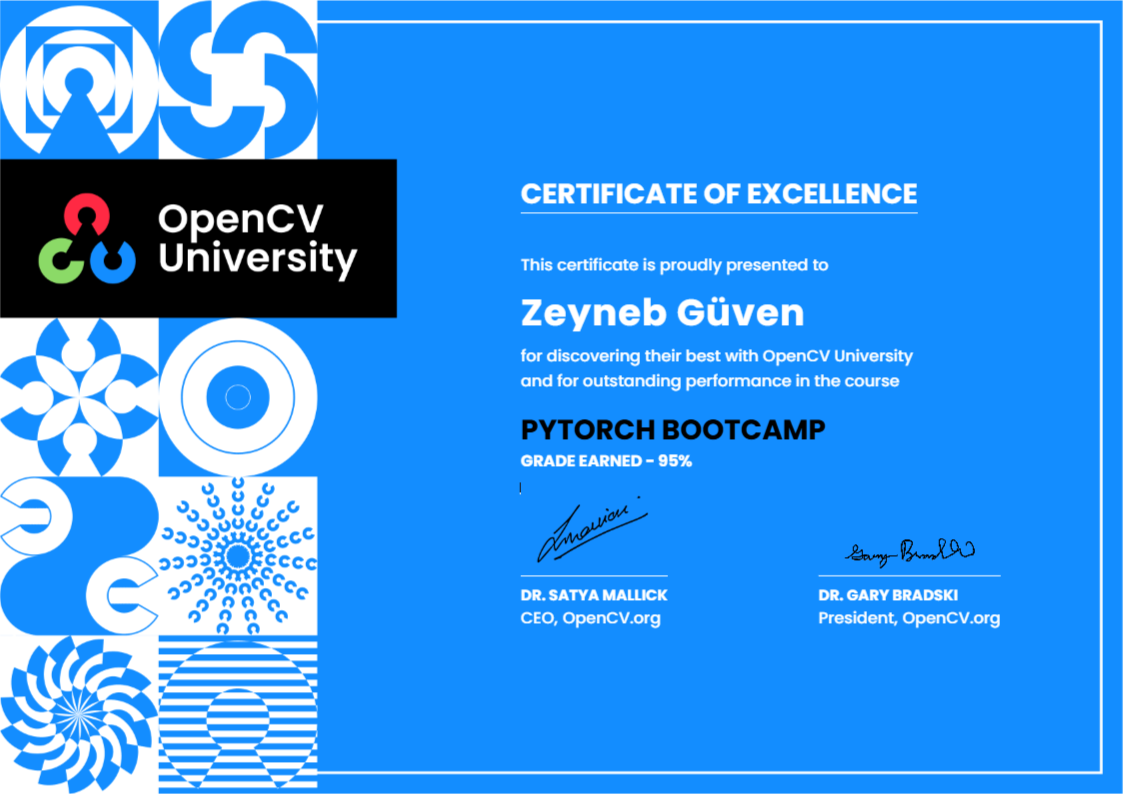 PyTorch Bootcamp Free PyTorch Bootcamp Certificate | OpenCV